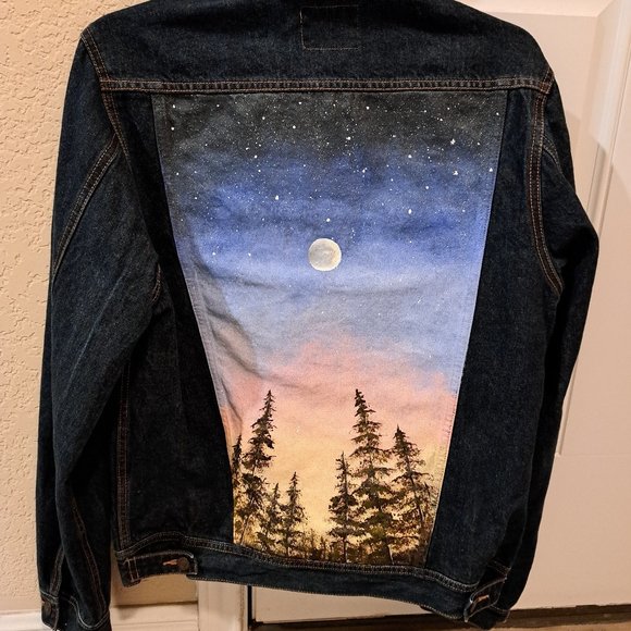 Old Navy | Jackets & Coats | Hand Painted Jean Jacket | Poshmark
